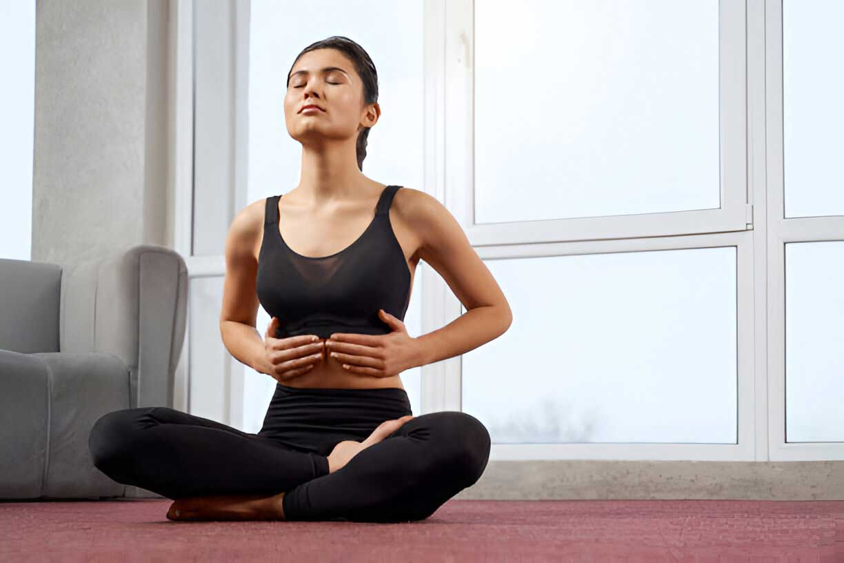 Deep Belly Breathing Diaphragmatic Breathing - Yoga Positions For ...